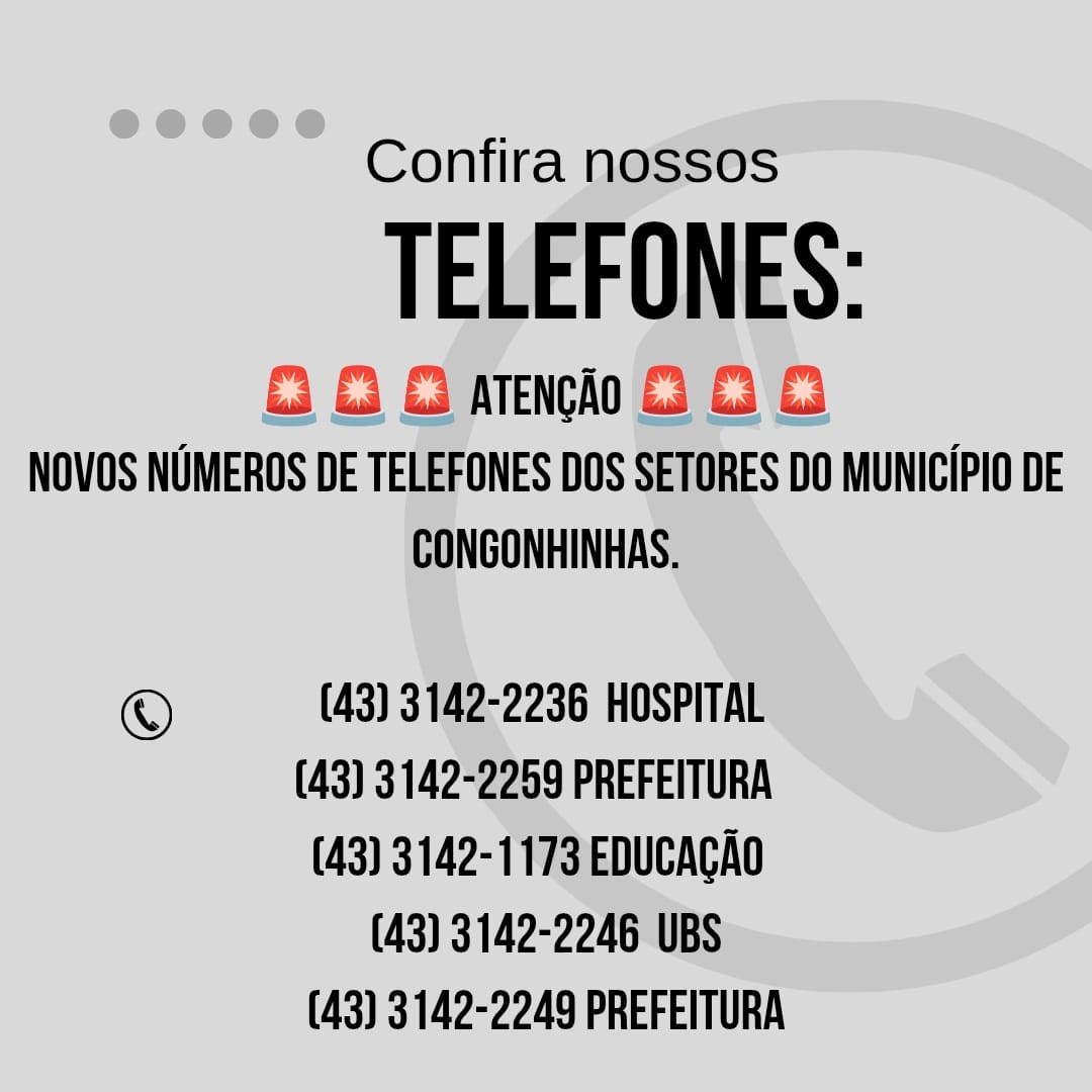 Telefones teis Prefeitura Municipal De Congonhinhas Gest o 2025 2028 Telefones teis Prefeitura Municipal De Congonhinhas Gest o 2025 2028
